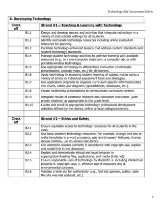 Adh technology self assessment rubric 2009 (1) | DOC
