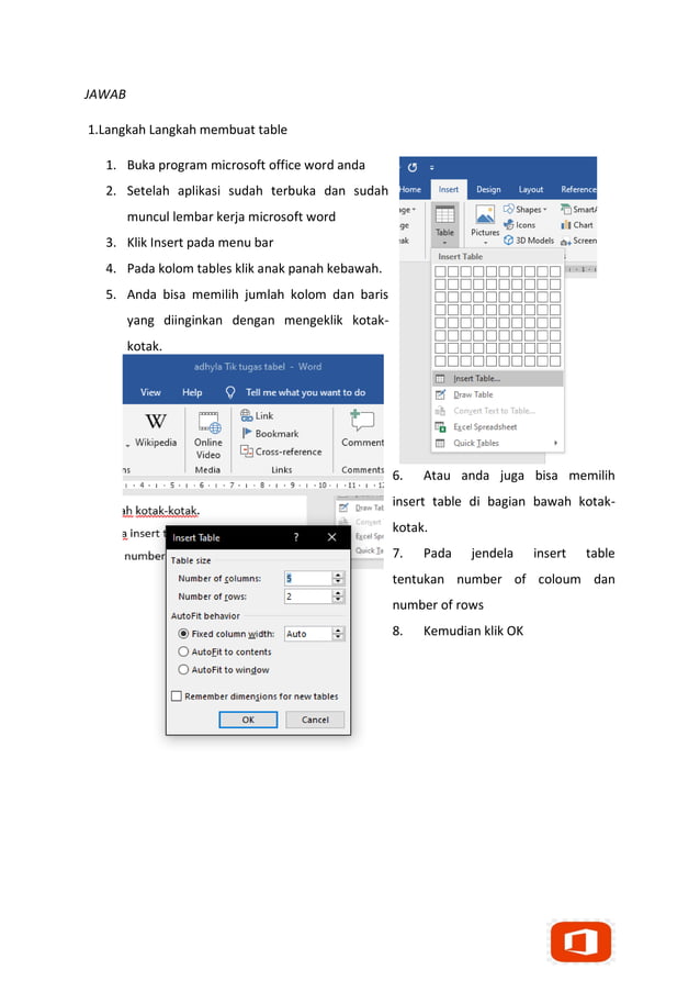Adhyla tik tugas tabel | PDF