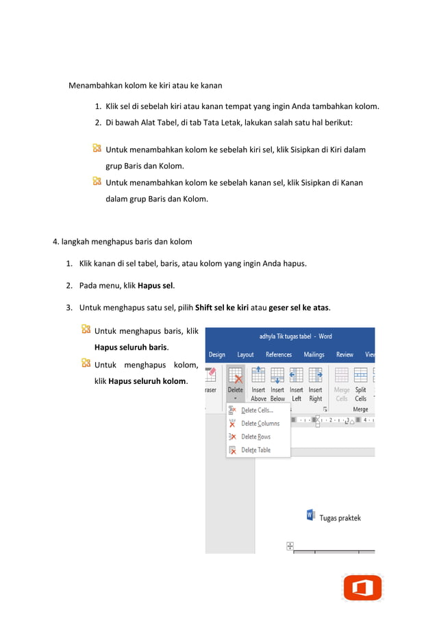 Adhyla tik tugas tabel | PDF