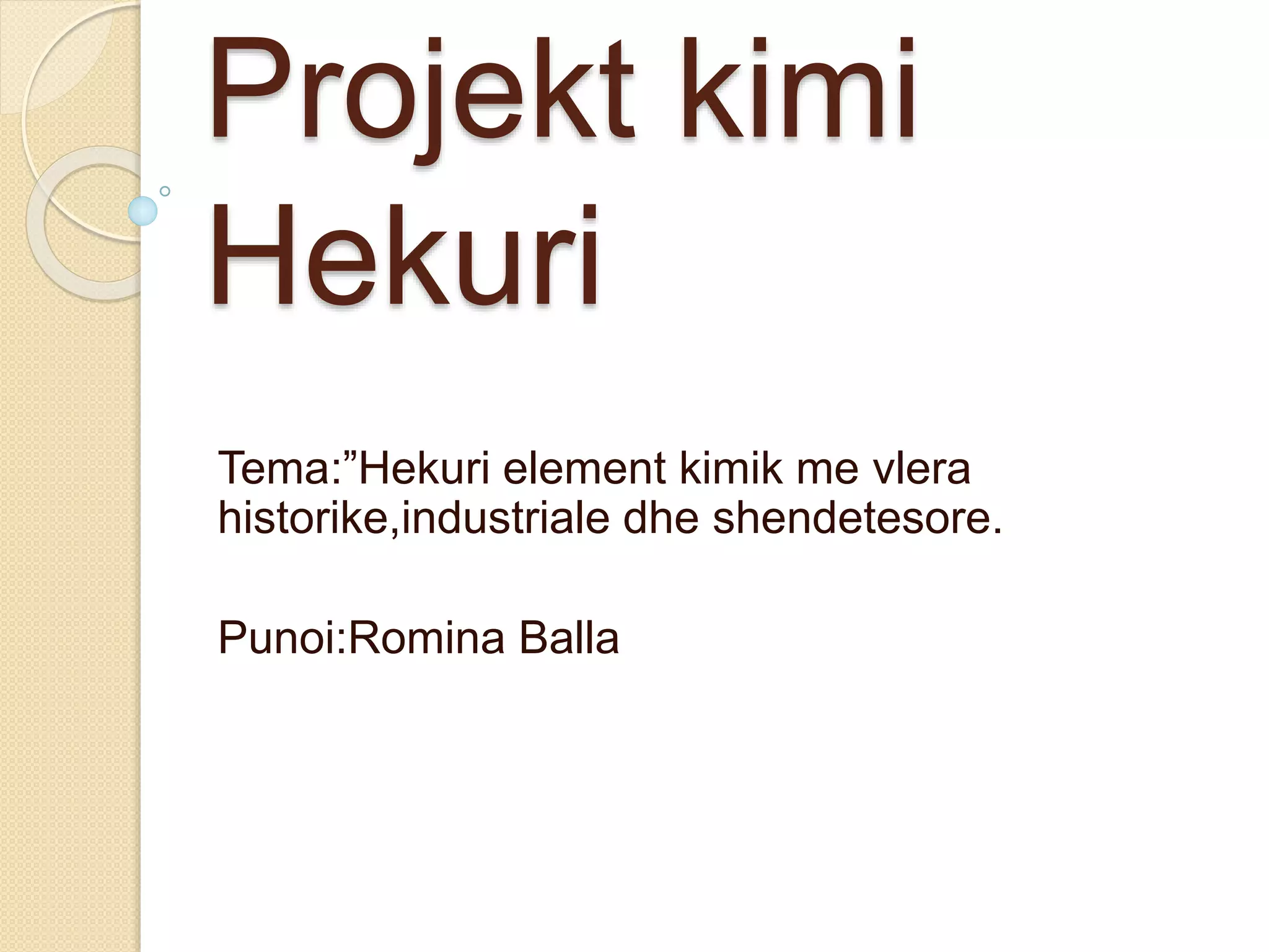 PROJEKT tema:hekuri | PPTX