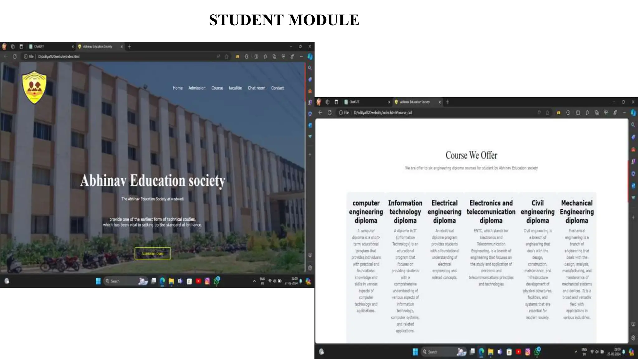 presentation on college website project .pptx