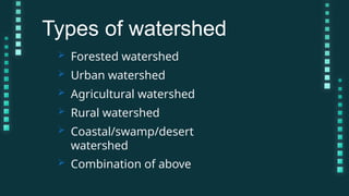 The Watershed and basin catchments .pptx