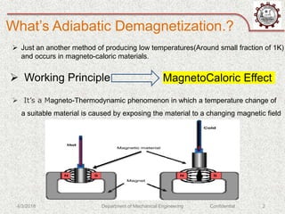 Adiabatic de-magnetization | PPTX