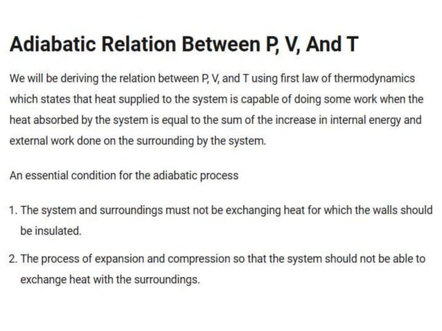 Adiabatic FRelation Between P,V,T.pptx