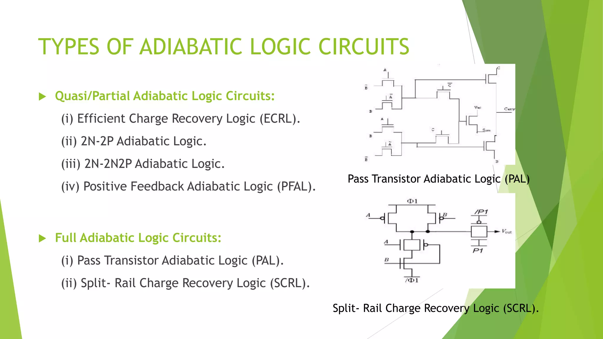 Adiabatic logic or clock powered logic | PPTX