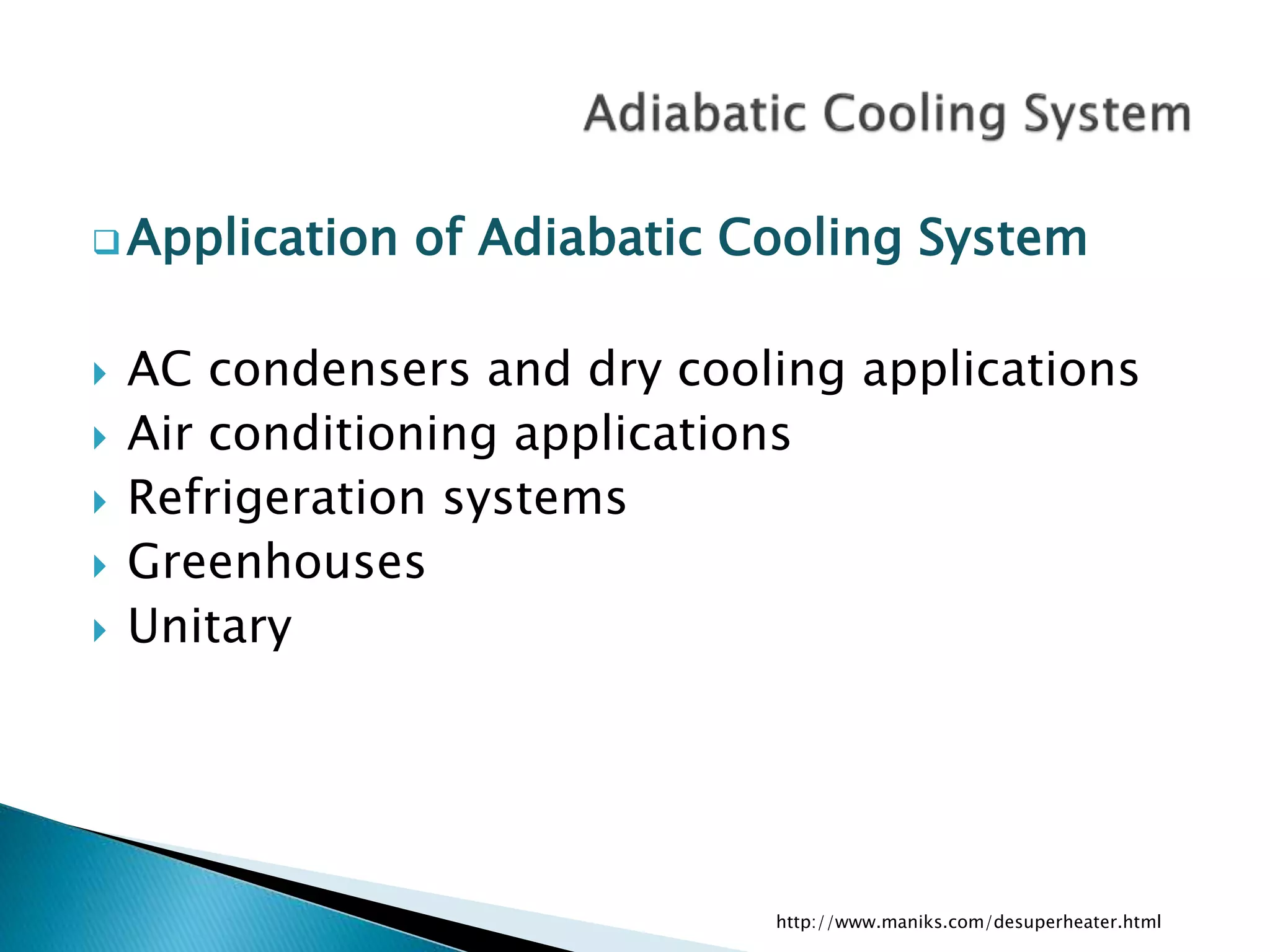 adiabatic cooling system and its working | PPTX