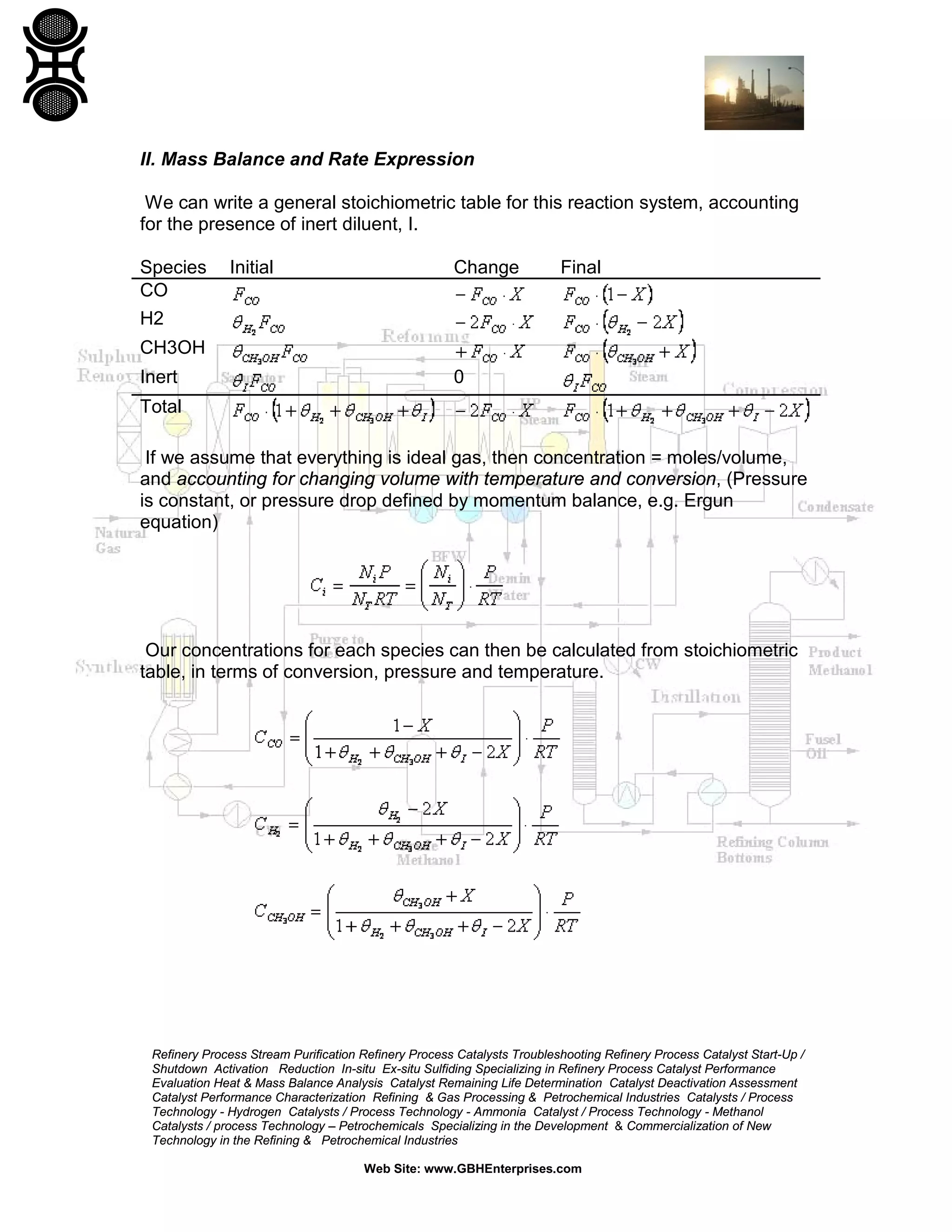 Adiabatic Reactor Analysis for Methanol Synthesis Plant Note Book Series: PNBS-0604 | PDF