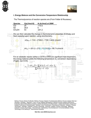 Adiabatic Reactor Analysis for Methanol Synthesis Plant Note Book Series: PNBS-0604 | PDF