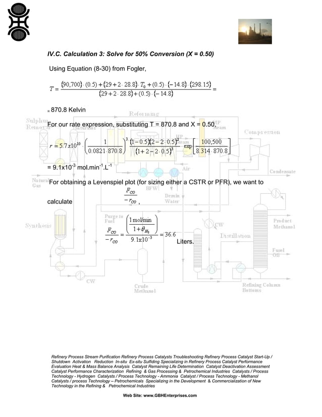 Adiabatic Reactor Analysis for Methanol Synthesis Plant Note Book Series: PNBS-0604 | PDF