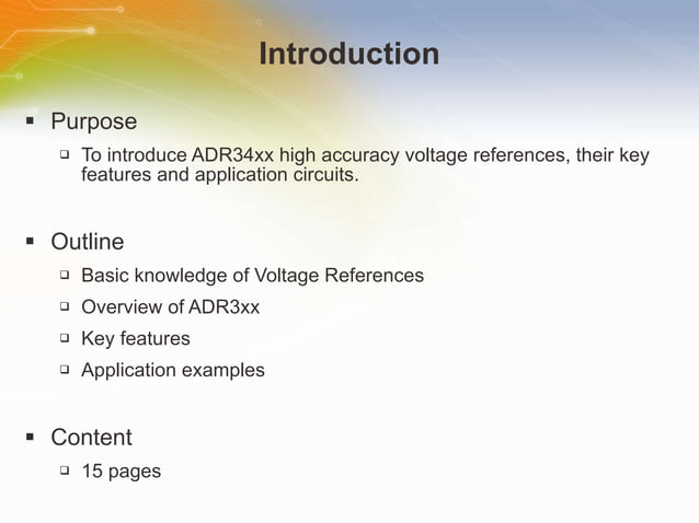 ADR34xx Micro-Power, High-Accuracy Voltage References | PPT
