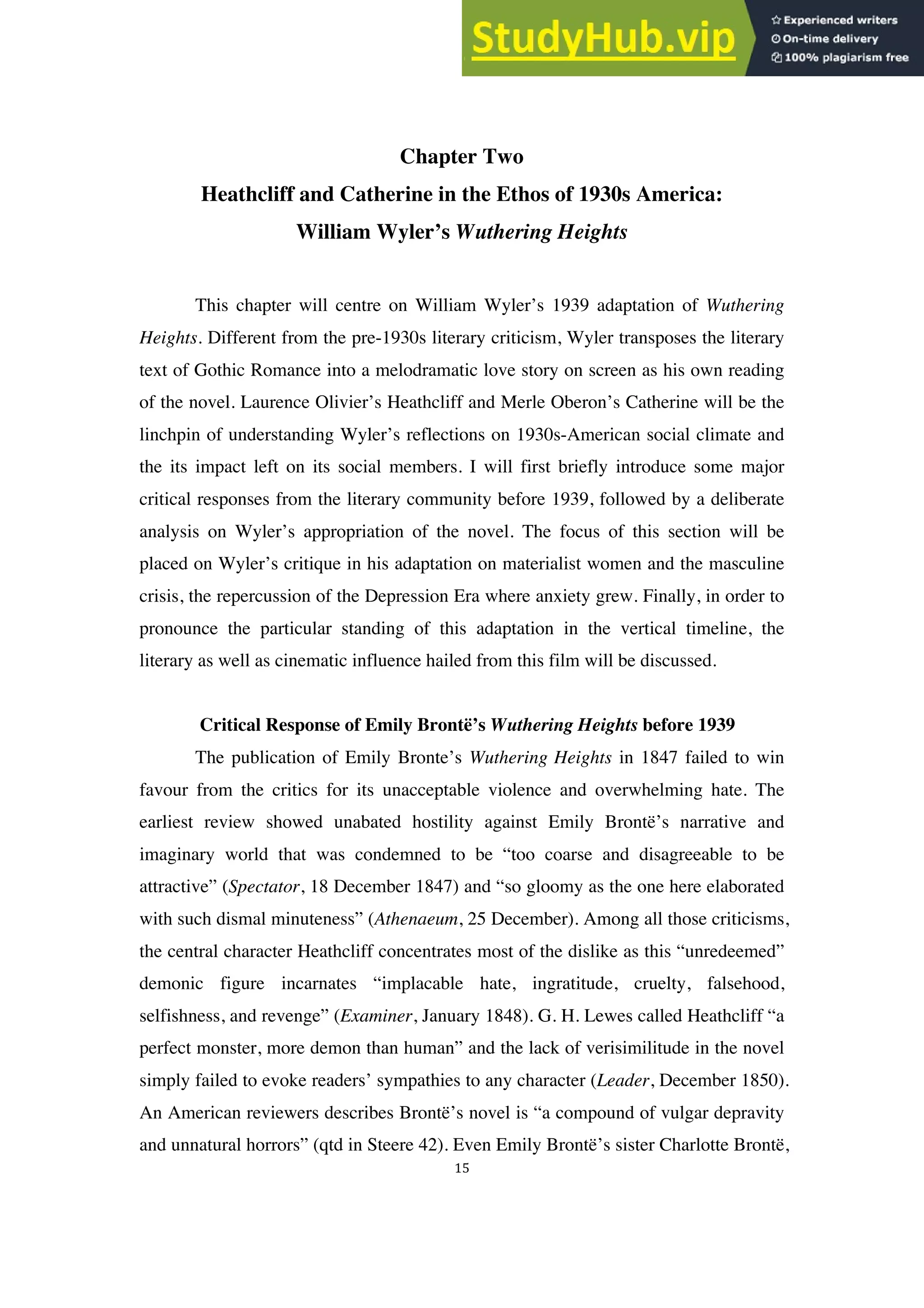 A Dialogical Study Of Wuthering Heights And Its Cinematic Afterlives | PDF