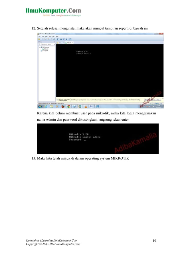 Adiba instalasi-mikrotik-di-vmware | PDF