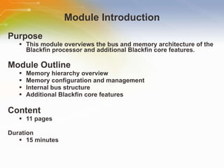 Blackfin Processor Core Architecture Part 3 | PPT