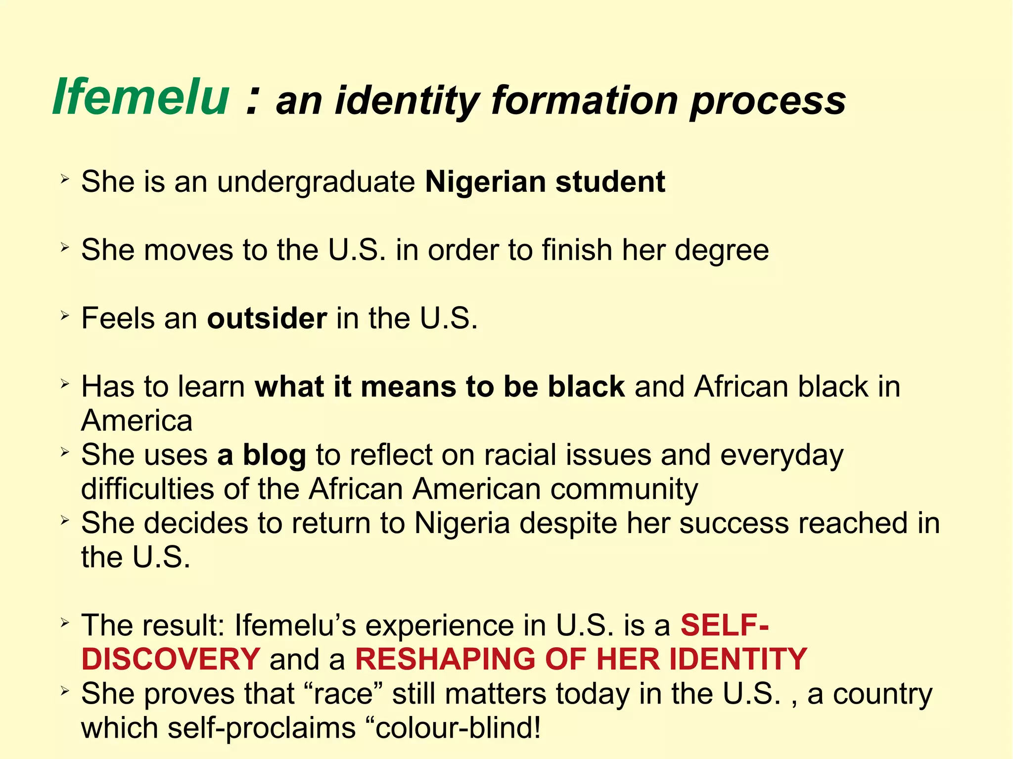 Chimamanda Ngozi Adichie - Americanah | PPT