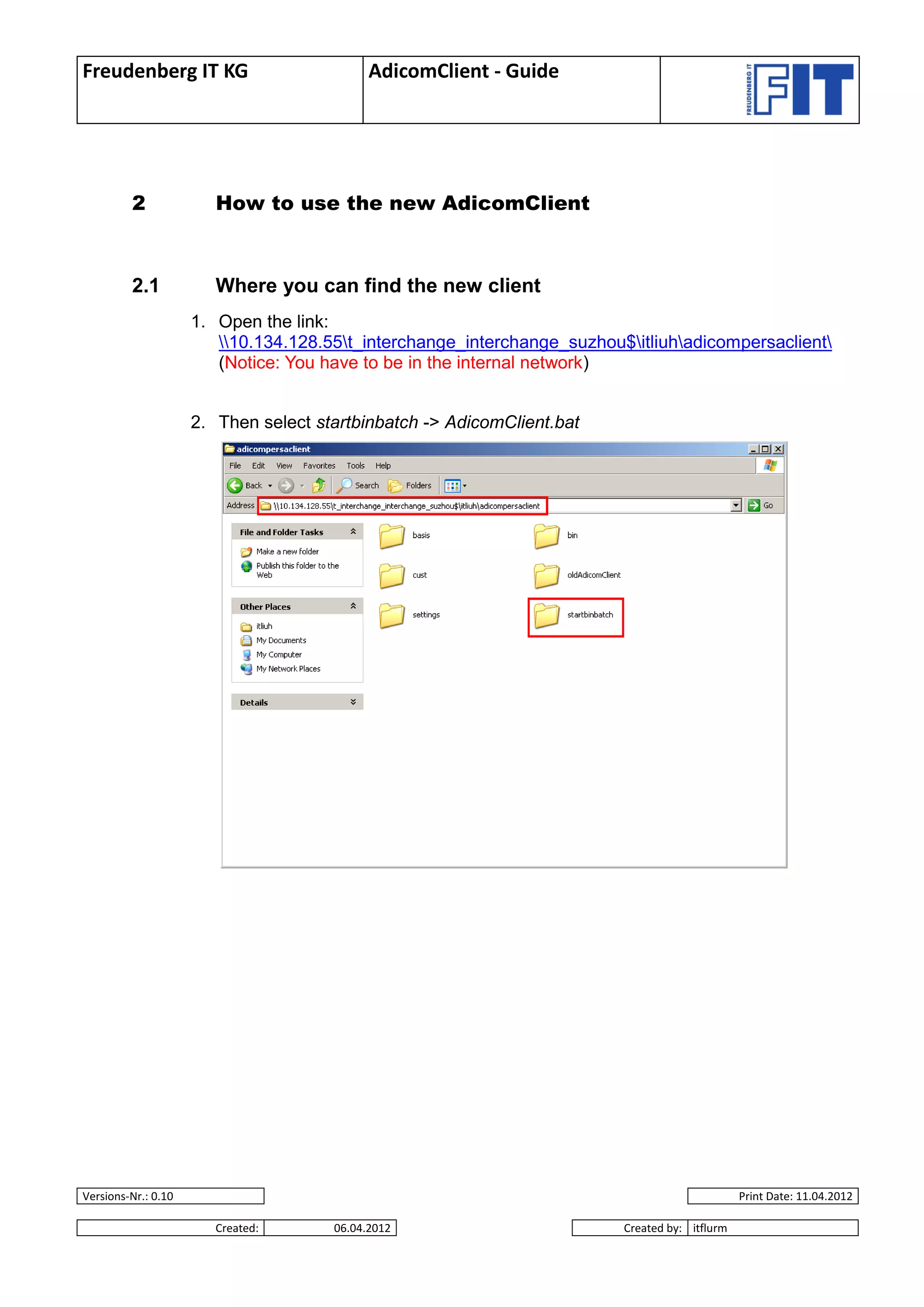 Adicom client demo - guide (pdf) | PDF