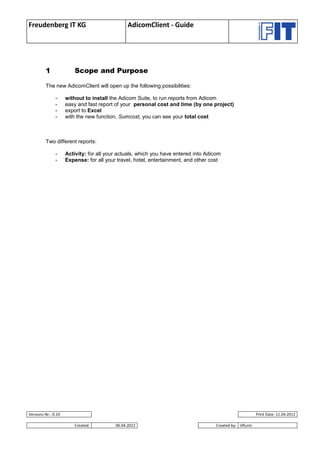 Adicom client demo - guide (pdf) | PDF