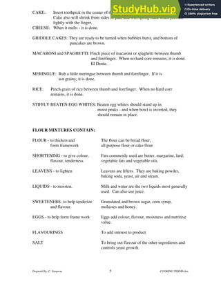 A DICTIONARY OF COOKING TERMS | PDF