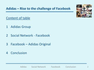 Adidas-Rise to the challenge of Facebook | PPTX