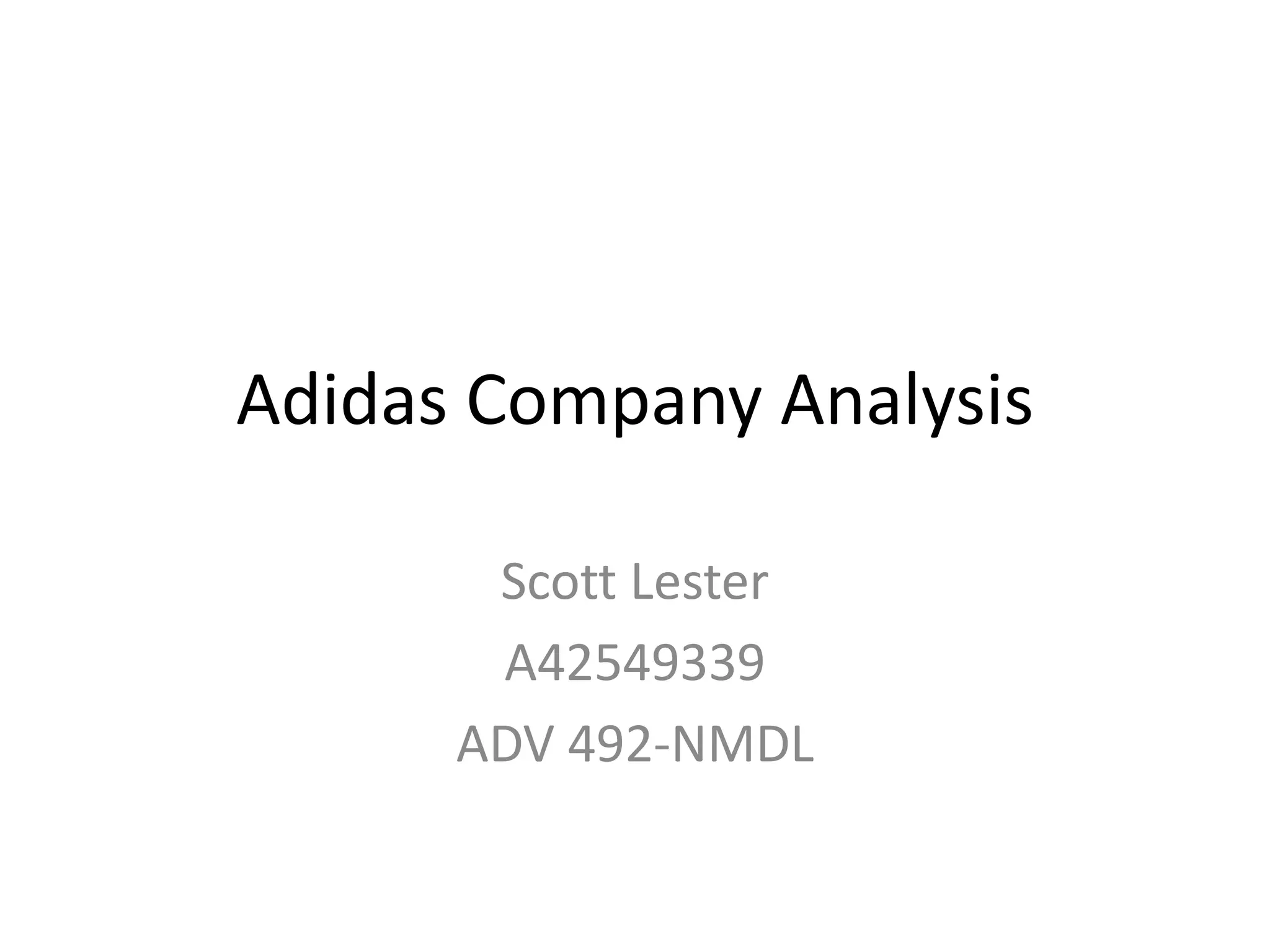 Adidas Presentation | PPTX