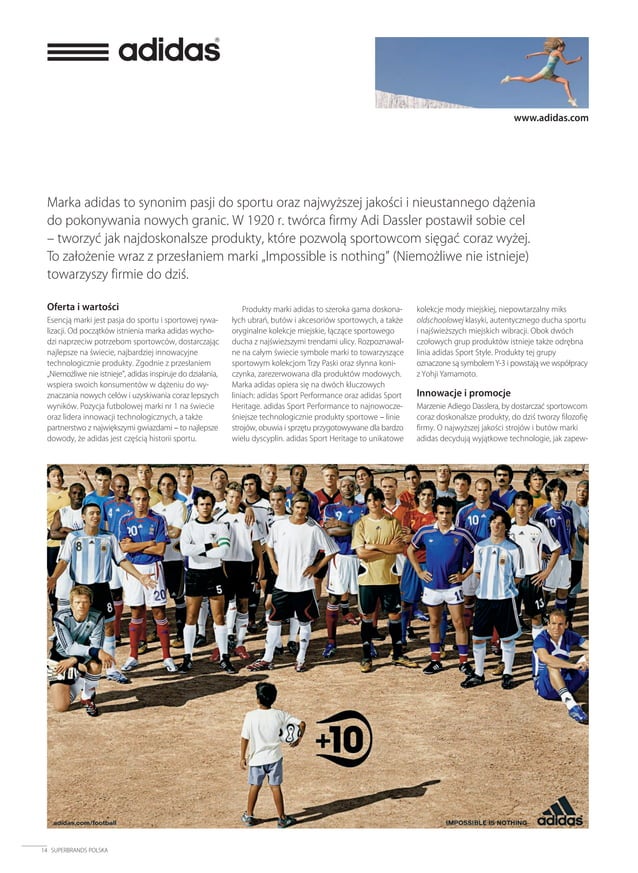 Case study marki Adidas z Albumu Superbrands Polska 2006 | PDF