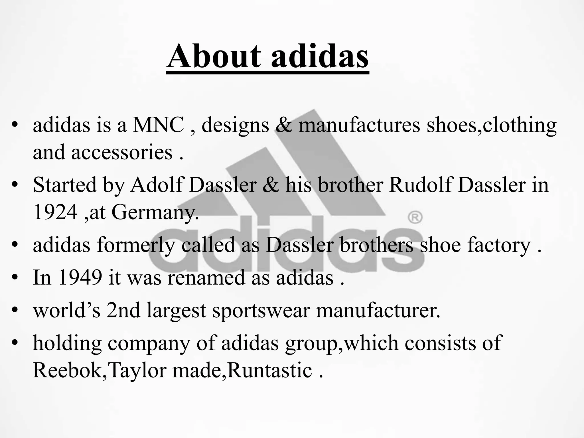 Adidas Shoes and accessories | PPTX