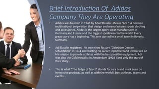 Adidas Reprot | PPT