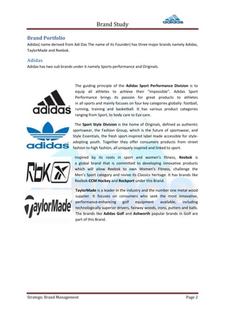 Adidas Brand Study | PDF
