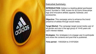 Boosting Brand Visibility: A Social Media Marketing Strategy for adidas ...