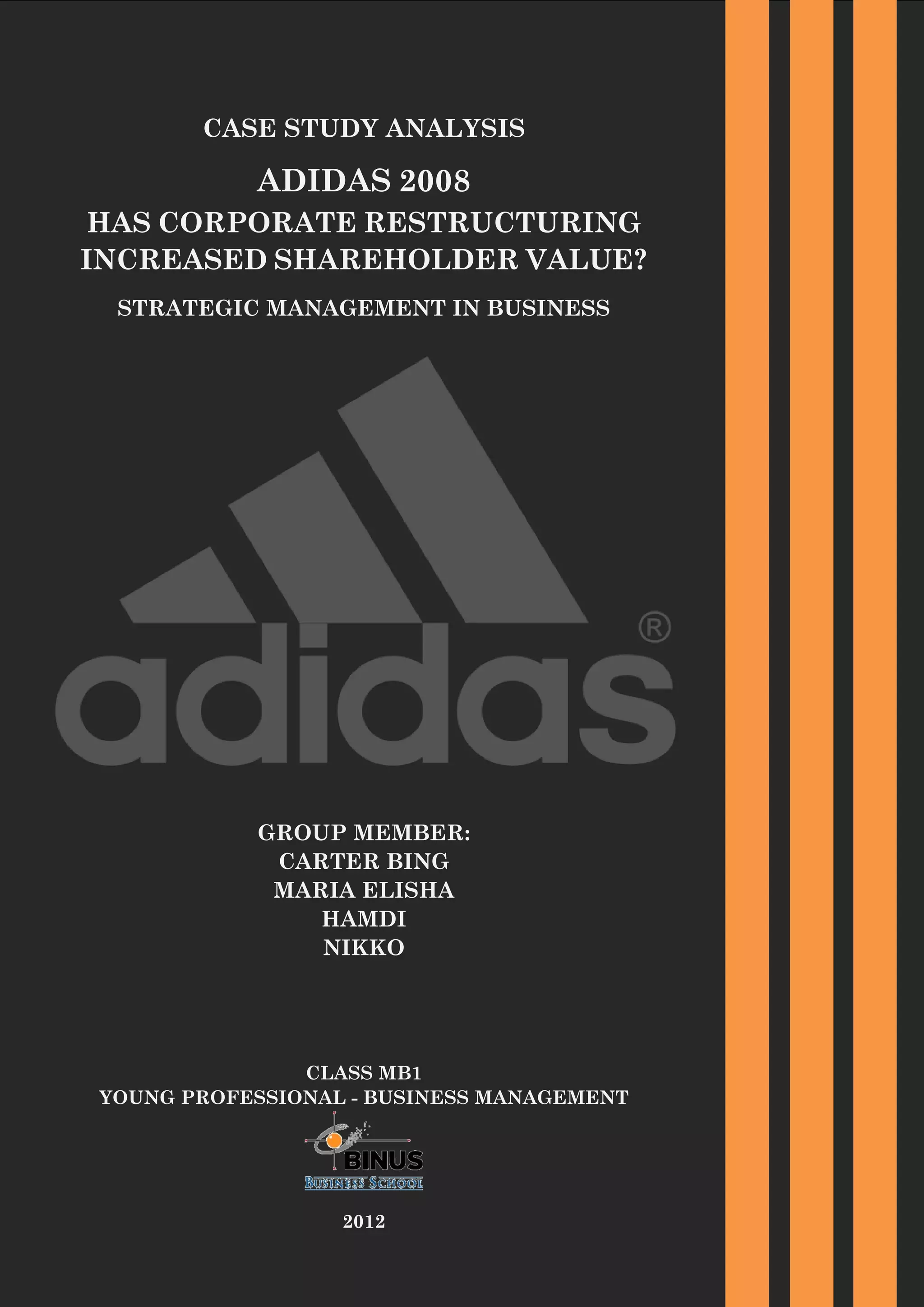 Adidas in 2008 - Case Study | PDF