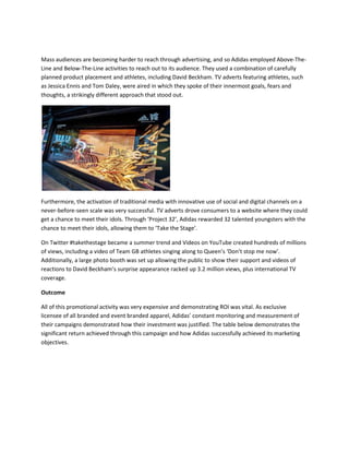 Adidas Marketing Case Study | PDF