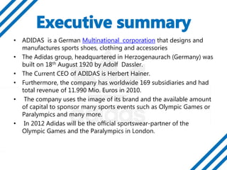 Adidas marketing maganement | PPT