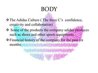 Adidas presentation | PPTX