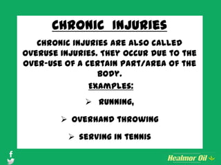 A Difference Between Chronic and Acute Injuries - Healmor Oil | PPTX