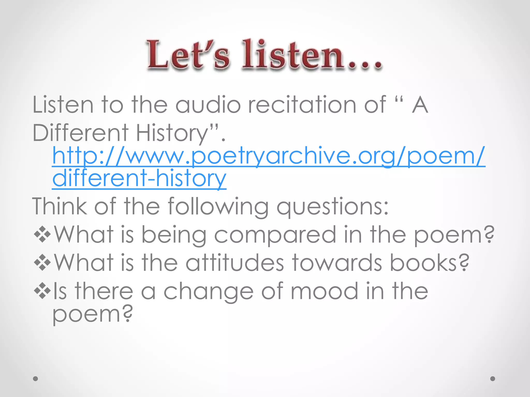 A different history | PPTX