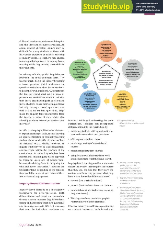 A Differentiated Approach To Historical Inquiry | PDF