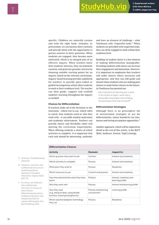 A Differentiated Approach To Historical Inquiry | PDF