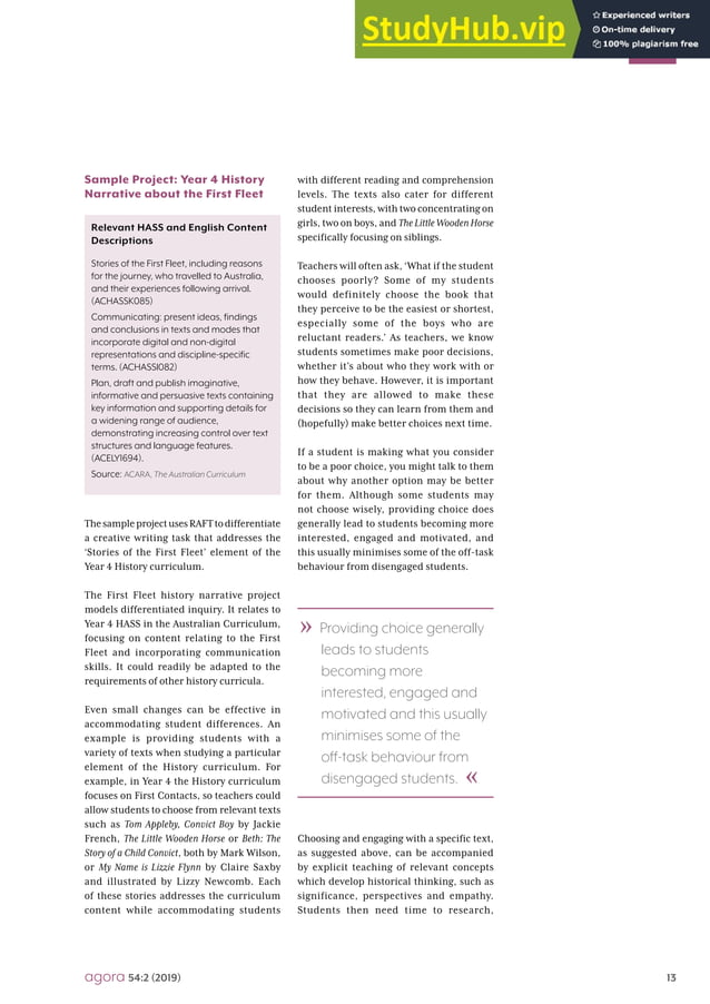 A Differentiated Approach To Historical Inquiry | PDF