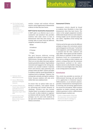 A Differentiated Approach To Historical Inquiry | PDF