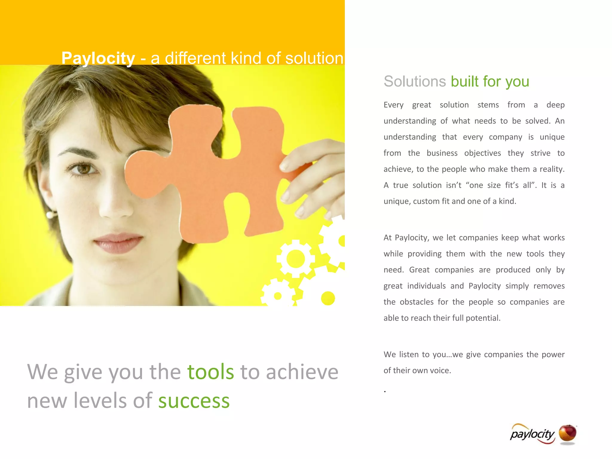 Paylocity - A Different Solution | PDF