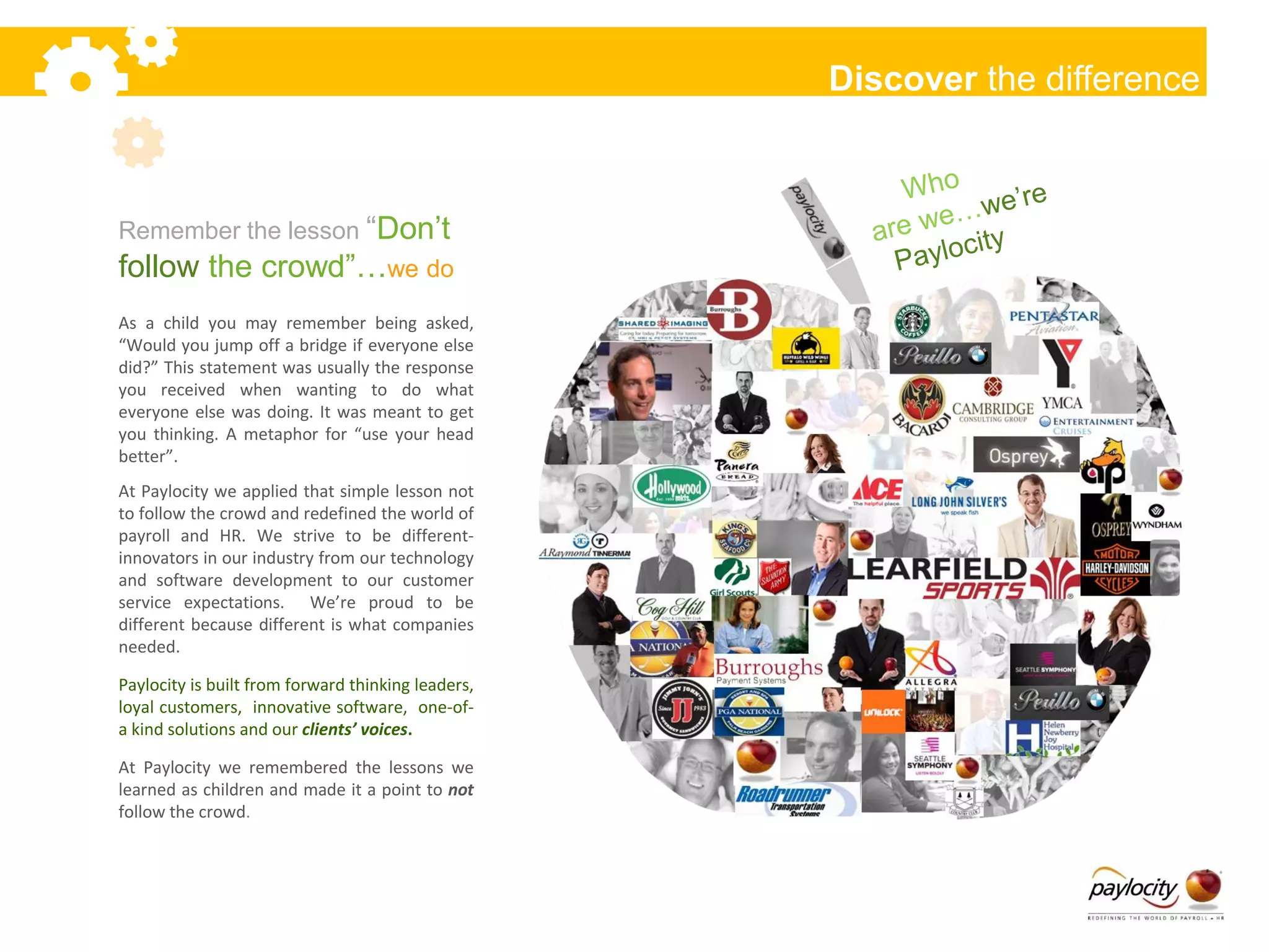 Paylocity - A Different Solution | PDF