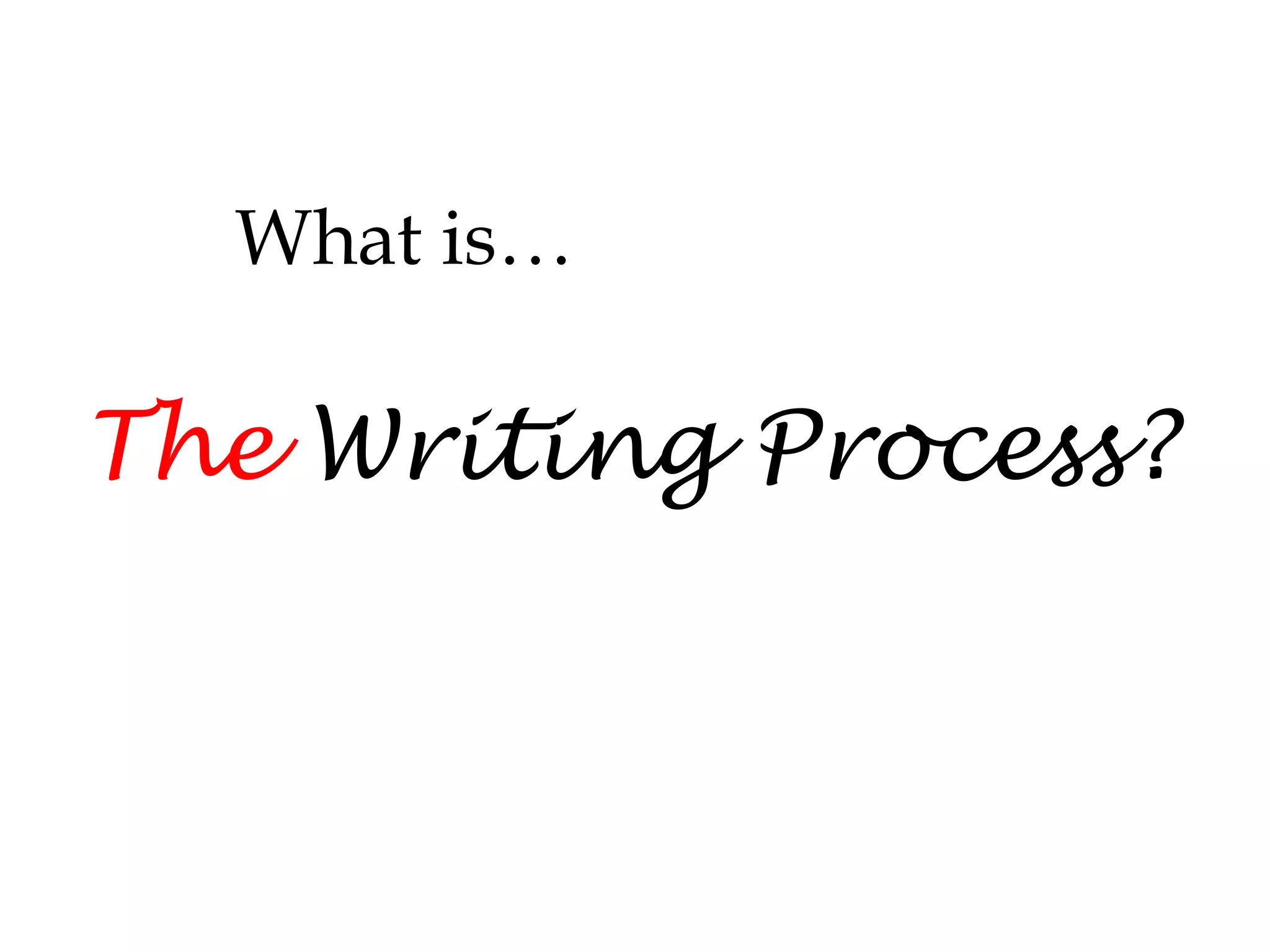 A different writing_process | PPT