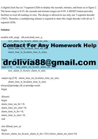 A digital clock has six 7-segment LEDs to display the seconds, minut.pdf
