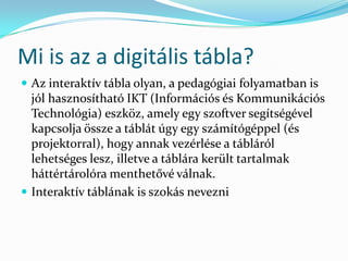 A digitális tábla | PPT