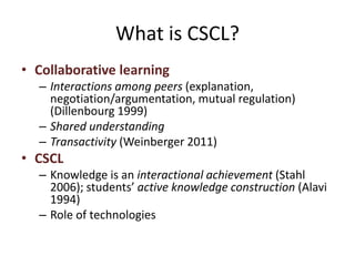 Designing CSCL environments | PPT