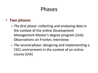 Designing CSCL environments | PPT