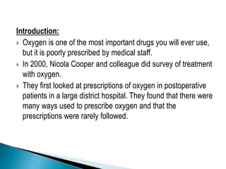 OXYGEN DELIVERY DEVICES - Dr ADIL FAROOQ | PPSX