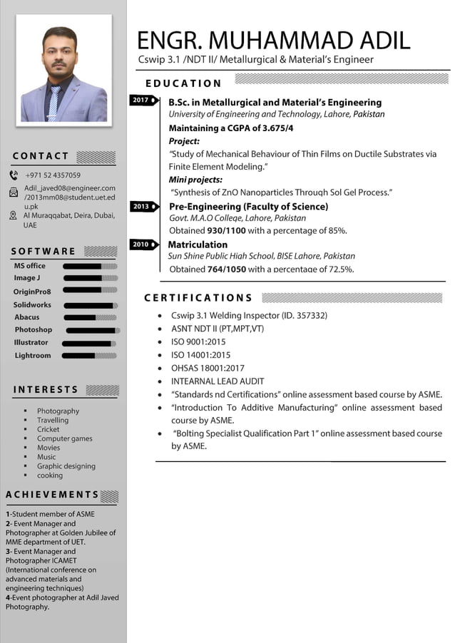 Adil qa qc_materials_engineer_resume_sw | PDF