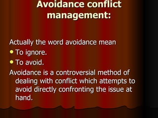 conflict management | PPT