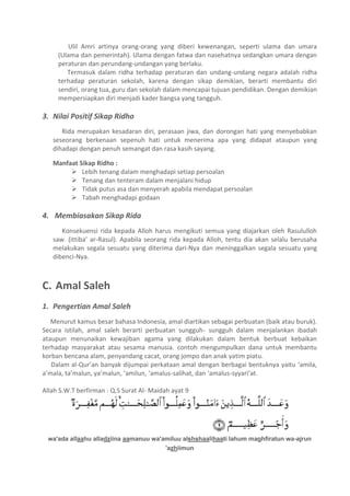 Adil, Ridho, dan Amal Saleh | DOCX