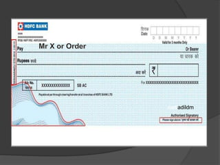 endorsement of cheques | PPTX